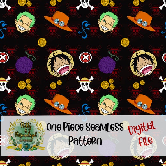One Piece Anime Seamless Pattern - Etsy