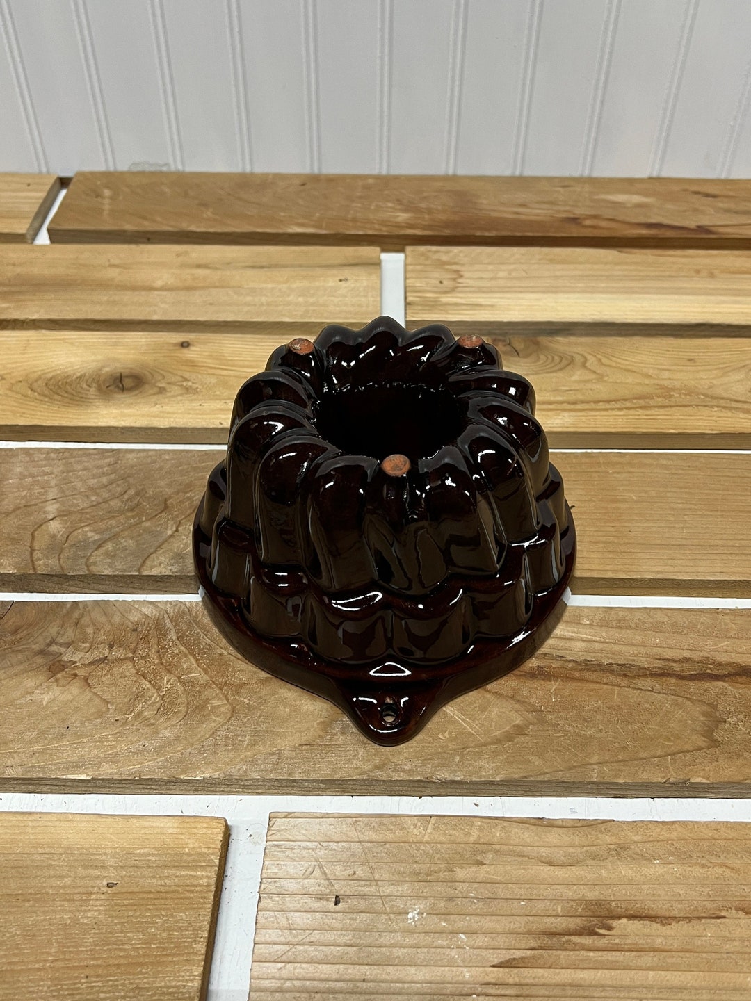 Vintage Stoneware Bundt Cake Mold - Baking Form Handmade in Germany ...