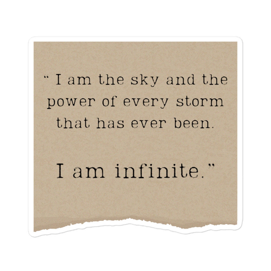 Fourth Wing | " I Am Infinite" Bubble-free Stickers - Etsy