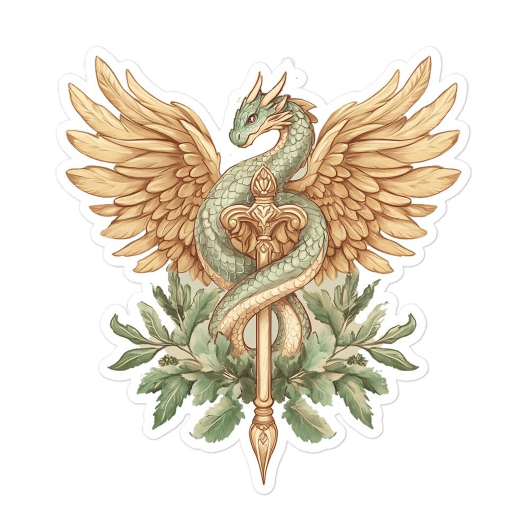 Healers Caduceus Sticker Fourth Wing-inspired Vinyl Sticker Fantasy ...