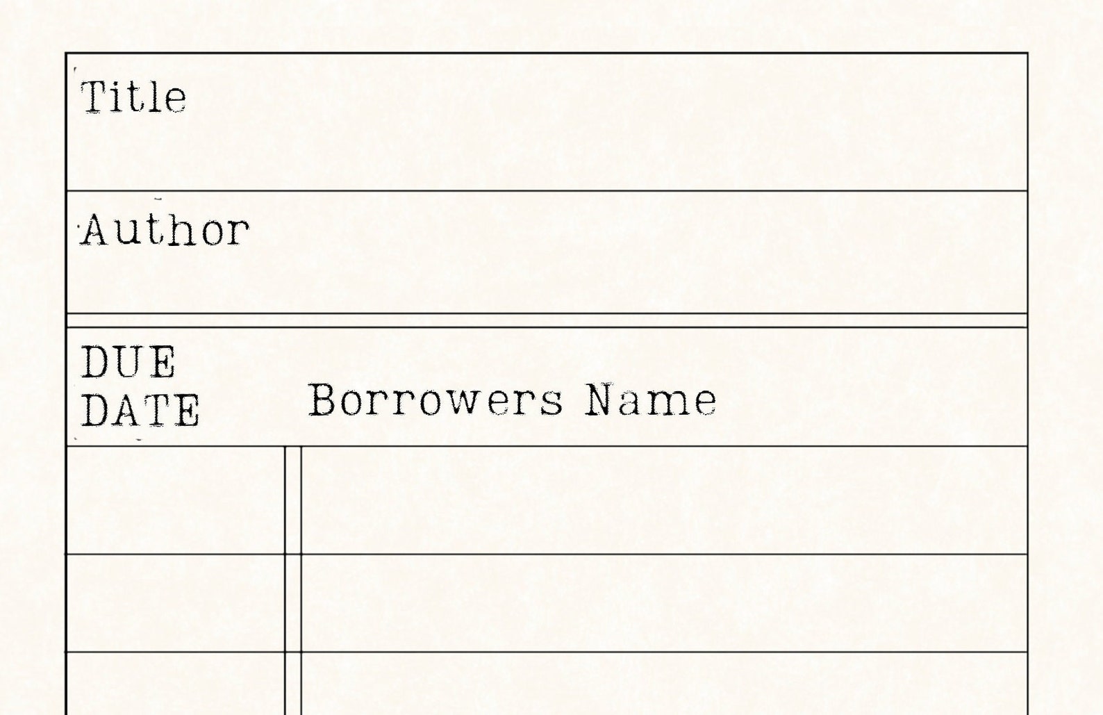 Personal Library Card Digital Download Library Card High Resolution ...