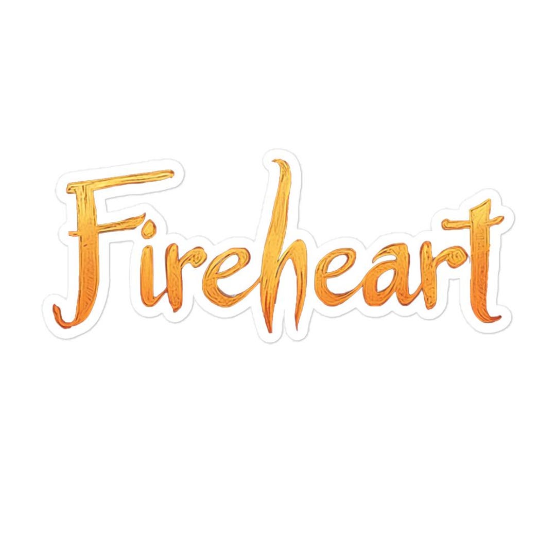 TOG 'fireheart' Text Sticker Throne of Glass Inspired Typography Bubble ...