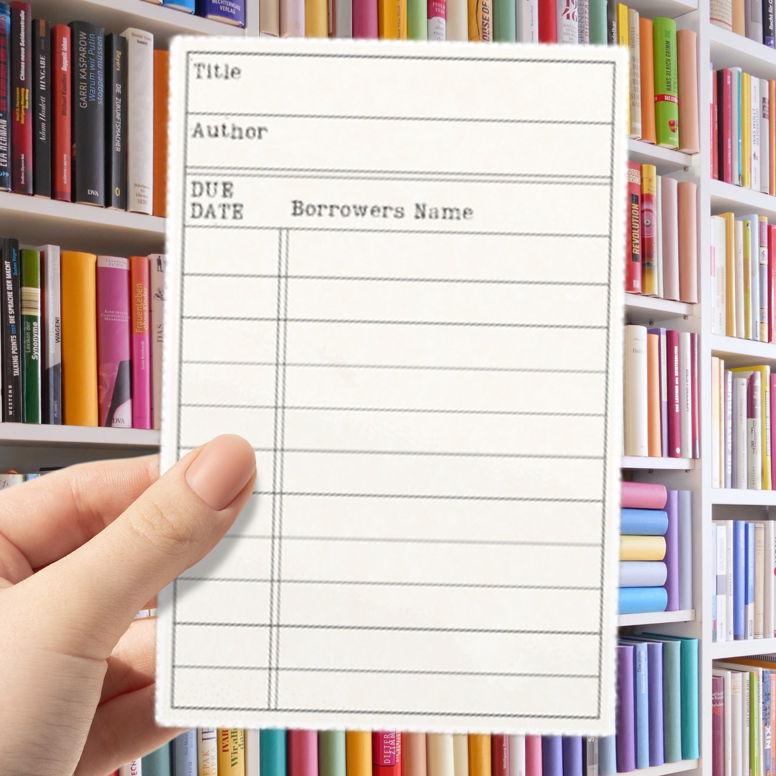 Personal Library Card Digital Download Library Card High Resolution ...