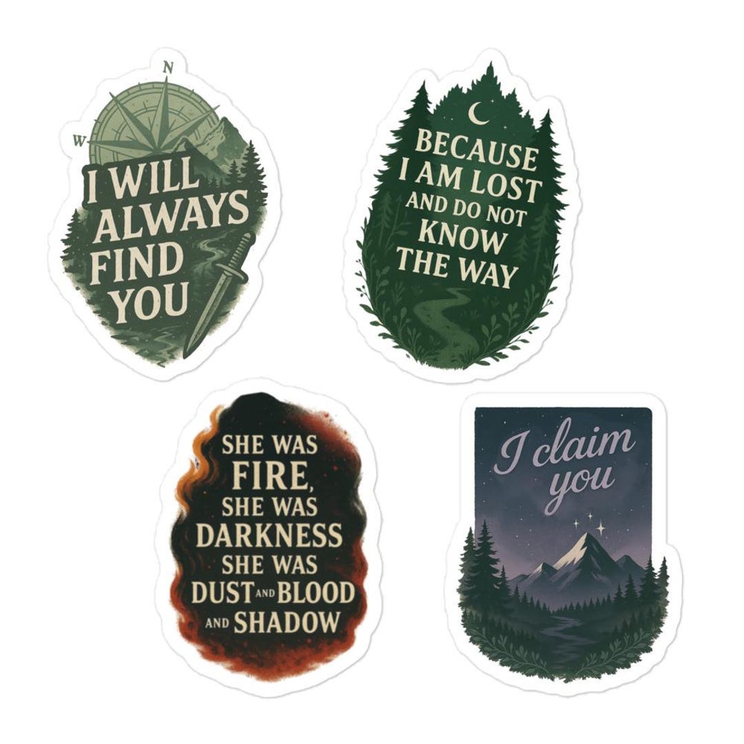 Throne of Glass Sticker Set: Fantasy Book Quotes - 2.5" Vinyl Stickers ...