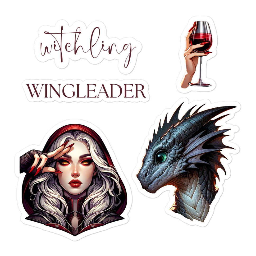 TOG | Throne of Glass Manon Mini Sticker Set, Manon, Abraxos, Witchling, Wingleader, Witches ...
