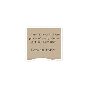 Fourth Wing | " I Am Infinite" Bubble-free Stickers - Etsy
