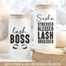 Lash Artist Frosted Glass Tumbler, Gorgeous Lashes Tech Iced Coffee Cup ...
