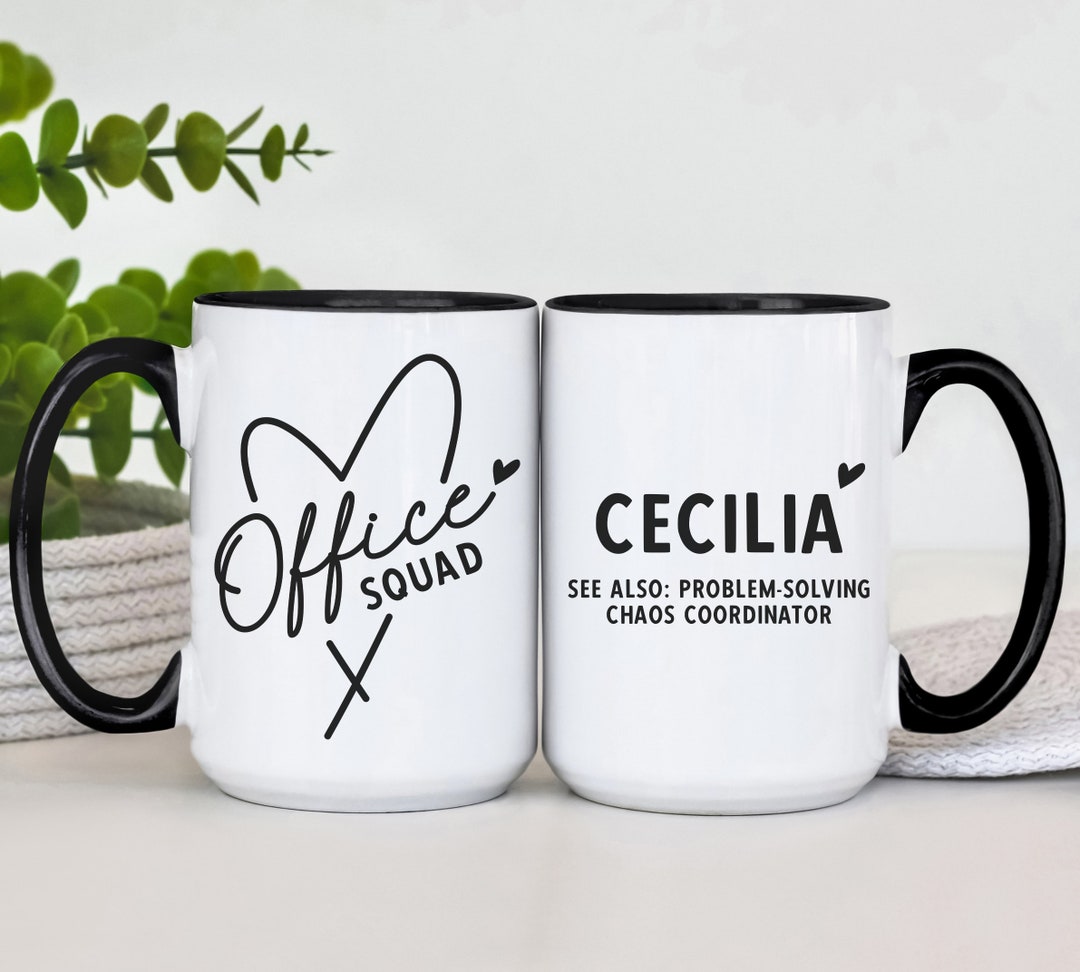 Office Staff Gifts, Personalized Mug for Office Squad Cup, Front Office ...