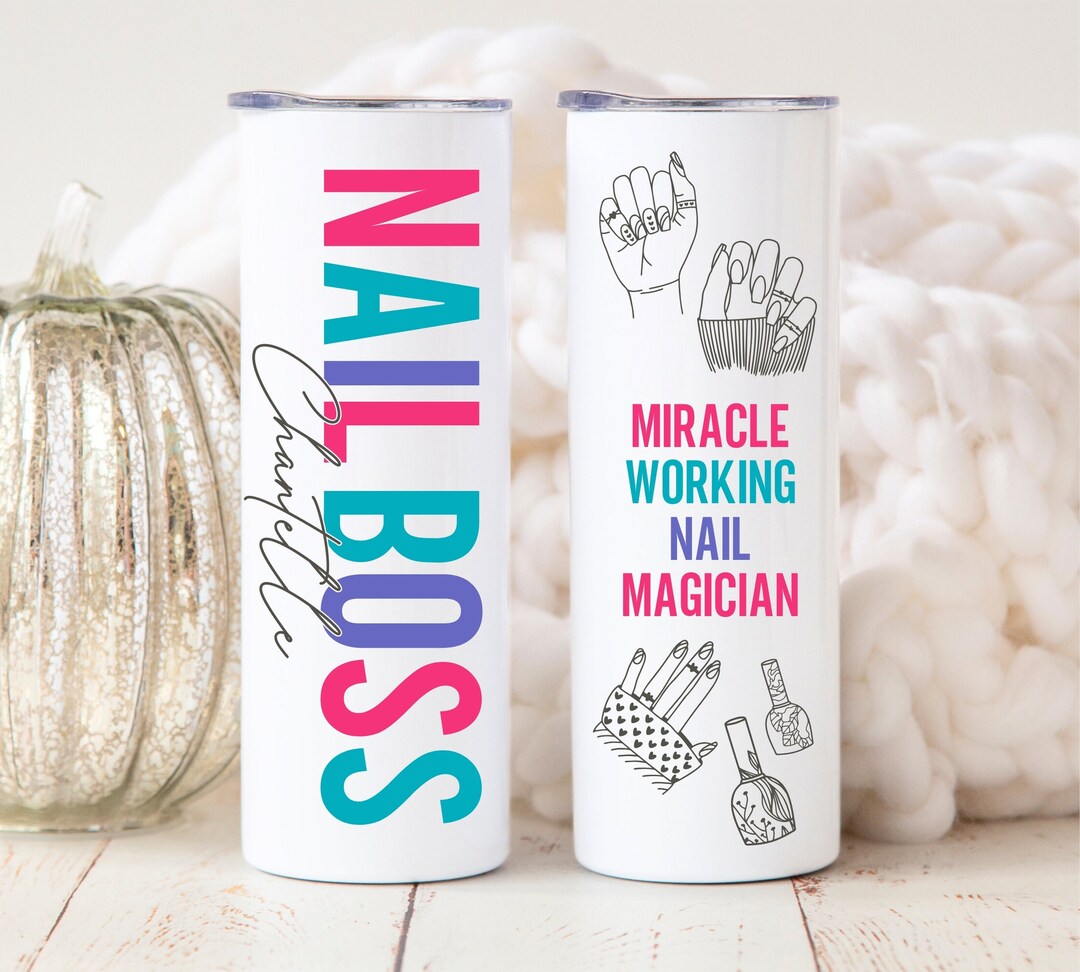 Nail Boss Nail Tech Tumbler Cup, Personalized Nail Tech Gifts, Gel Nail ...