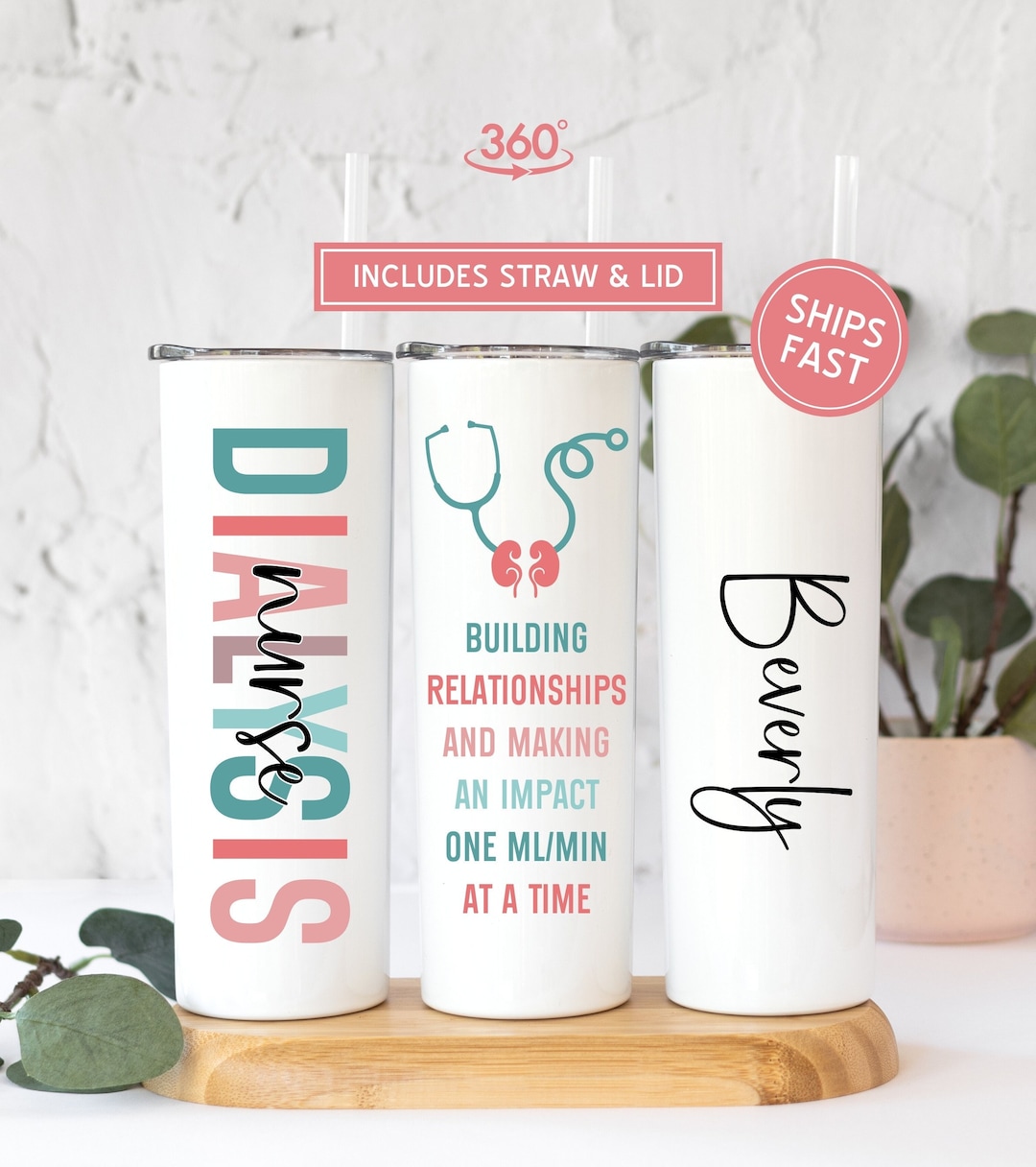 Dialysis Nurse Tumbler, Personalized Dialysis Nurse Gifts Hemodialysis ...