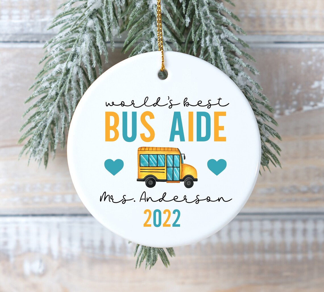 Bus Driver Ornament Bus Driver Gift Bus Aide Gift - Etsy