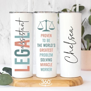 Legal Assistant Gift Tumbler Cup, Women in Law Legal Gifts, Assistant ...