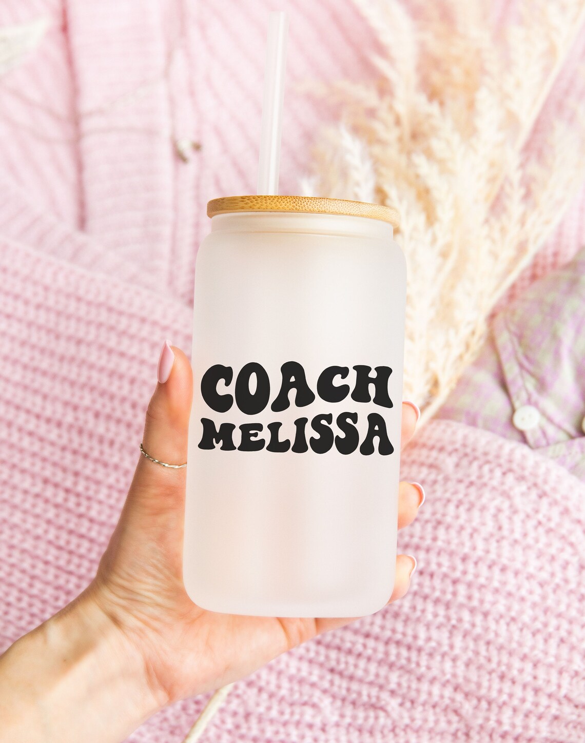 Cheer Coach Frosted Glass Tumbler Cup, Cheer Coach Mug, Cheerleading ...