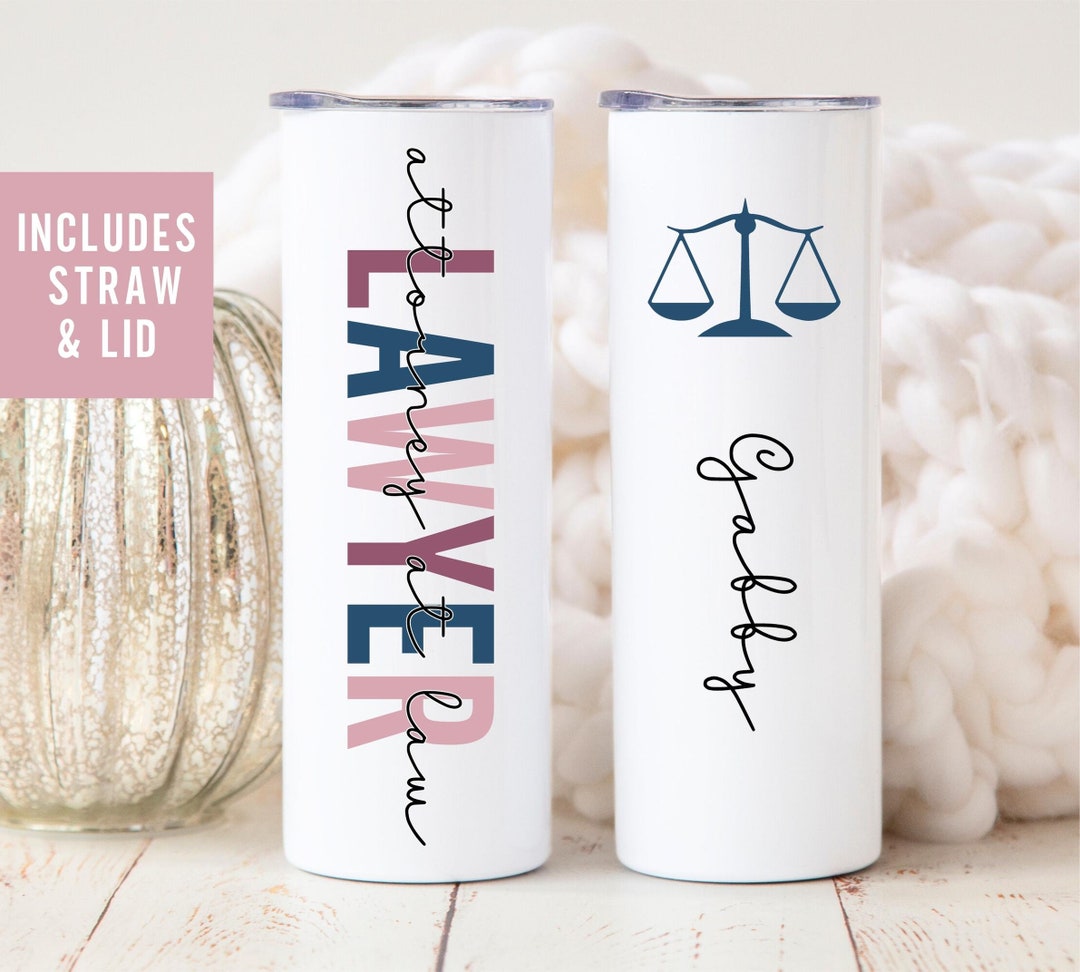 Personalized Lawyer Gift, JD Gift Tumbler Cup, Attorney Gift, Esquire ...