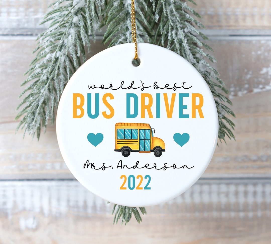 Bus Driver Ornament, Bus Driver Gift, Bus Aide Gift, Personalized ...