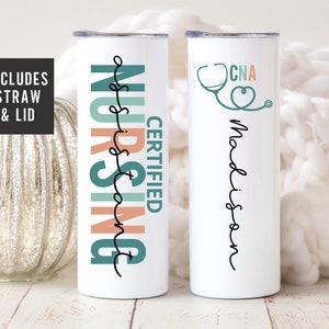 CNA Tumbler Cup, CNA Gifts, Certified Nursing Assistant, Nurse ...