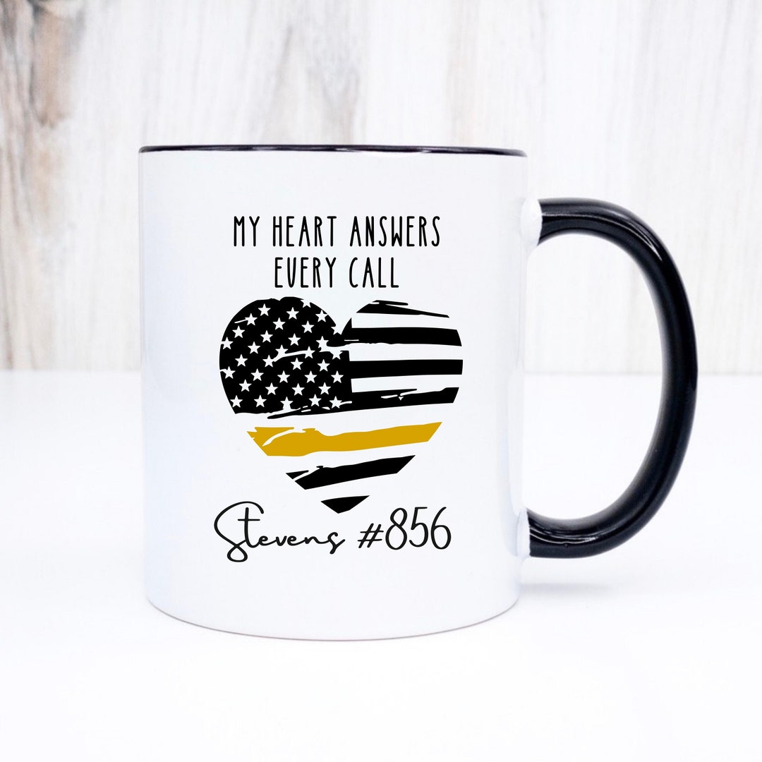 911 Dispatcher Gift, 911 Dispatcher Tumbler, Thin Gold Line Dispatcher ...