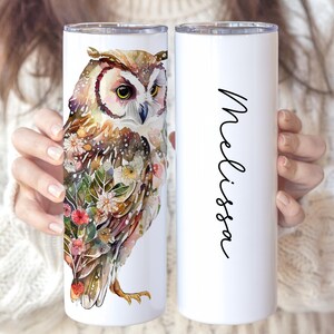 Personalized Owl Gifts for Women, Owl Tumbler Cup, Owl Themed Gifts ...