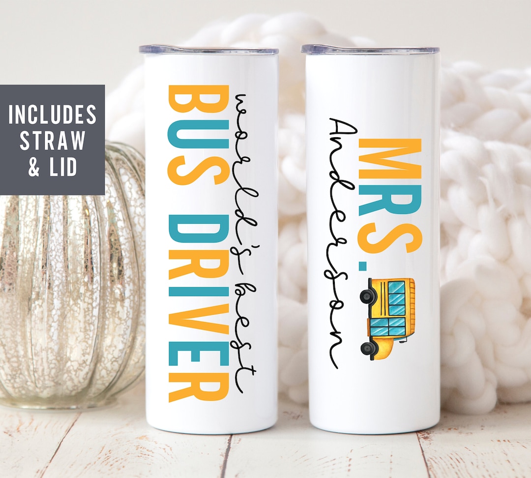 Bus Driver Tumbler, School Bus Driver Gift, Personalized Christmas Gift ...