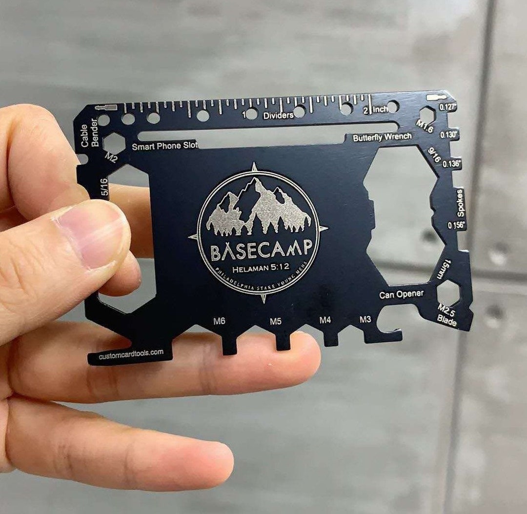 100x Laser Etched Custom Card Multi Tool - Unique Business Cards, EDC ...