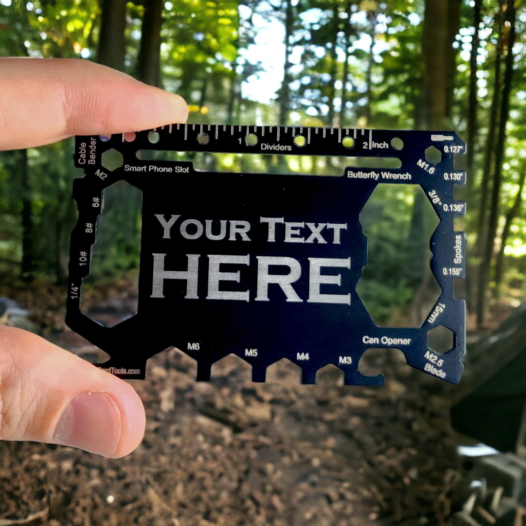 100x Laser Etched Custom Card Multi Tool - Unique Business Cards, EDC ...