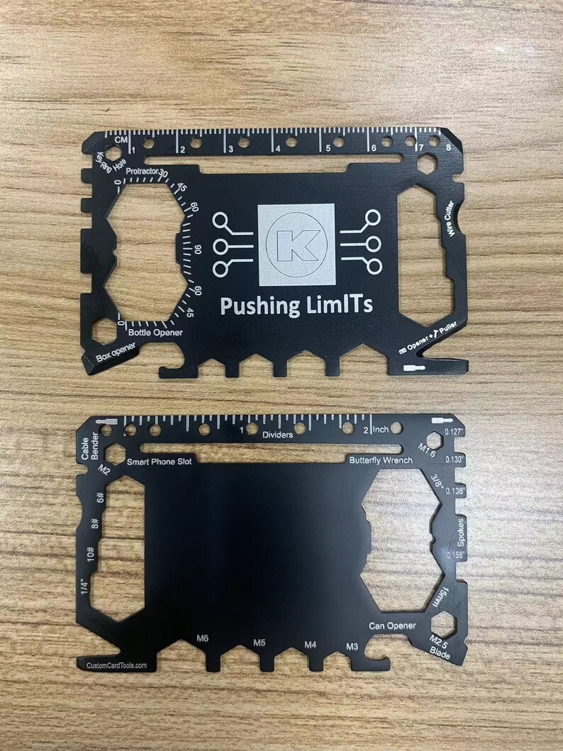 100x Laser Etched Custom Card Multi Tool - Unique Business Cards, EDC ...