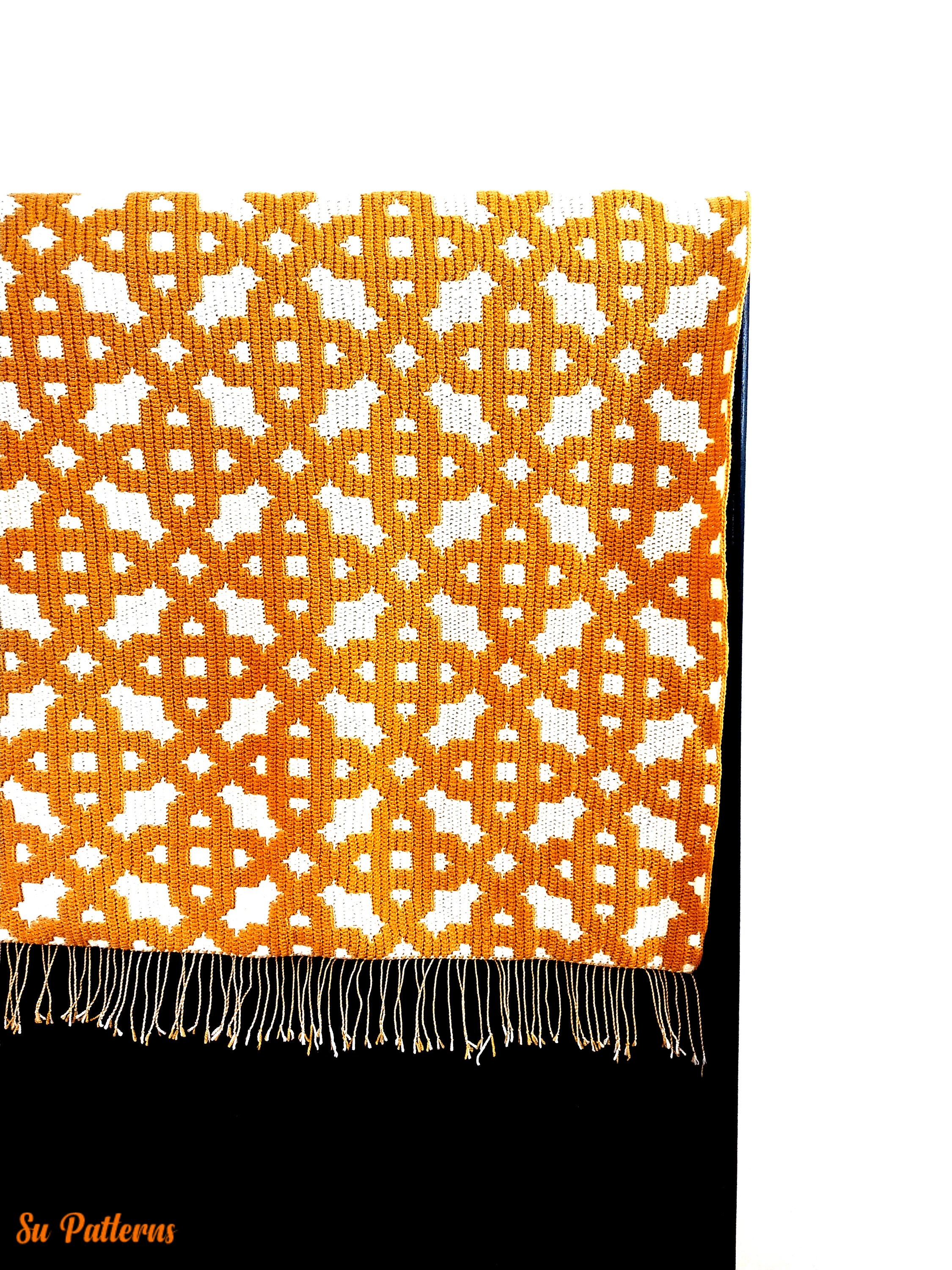 Mosaic Crochet Blanket, Overlay Mosaic Crochet, Oriental Mosaic Crochet ...