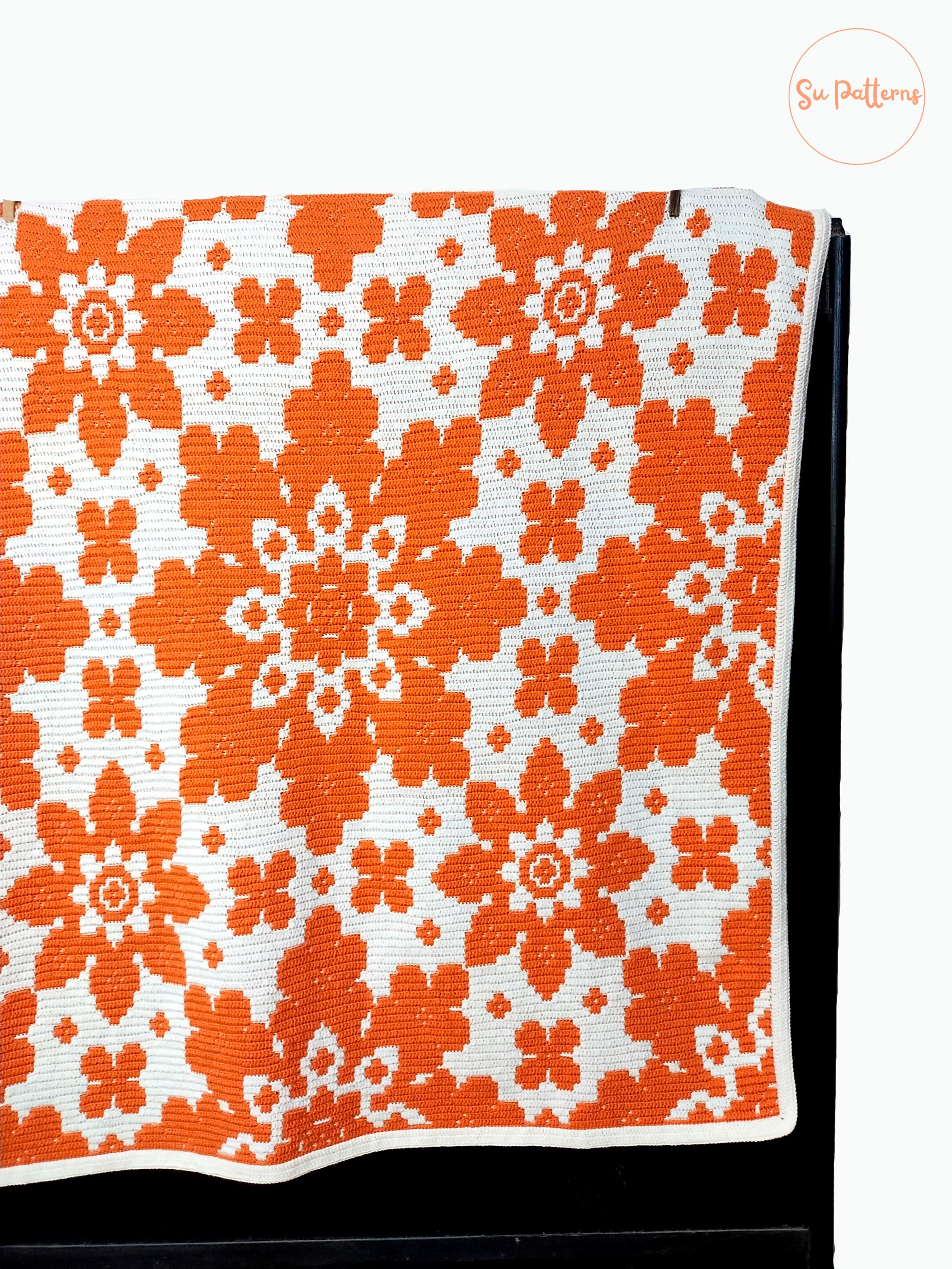 Spring Bliss Mosaic Crochet Throw Pattern (PDF Pattern) - Etsy
