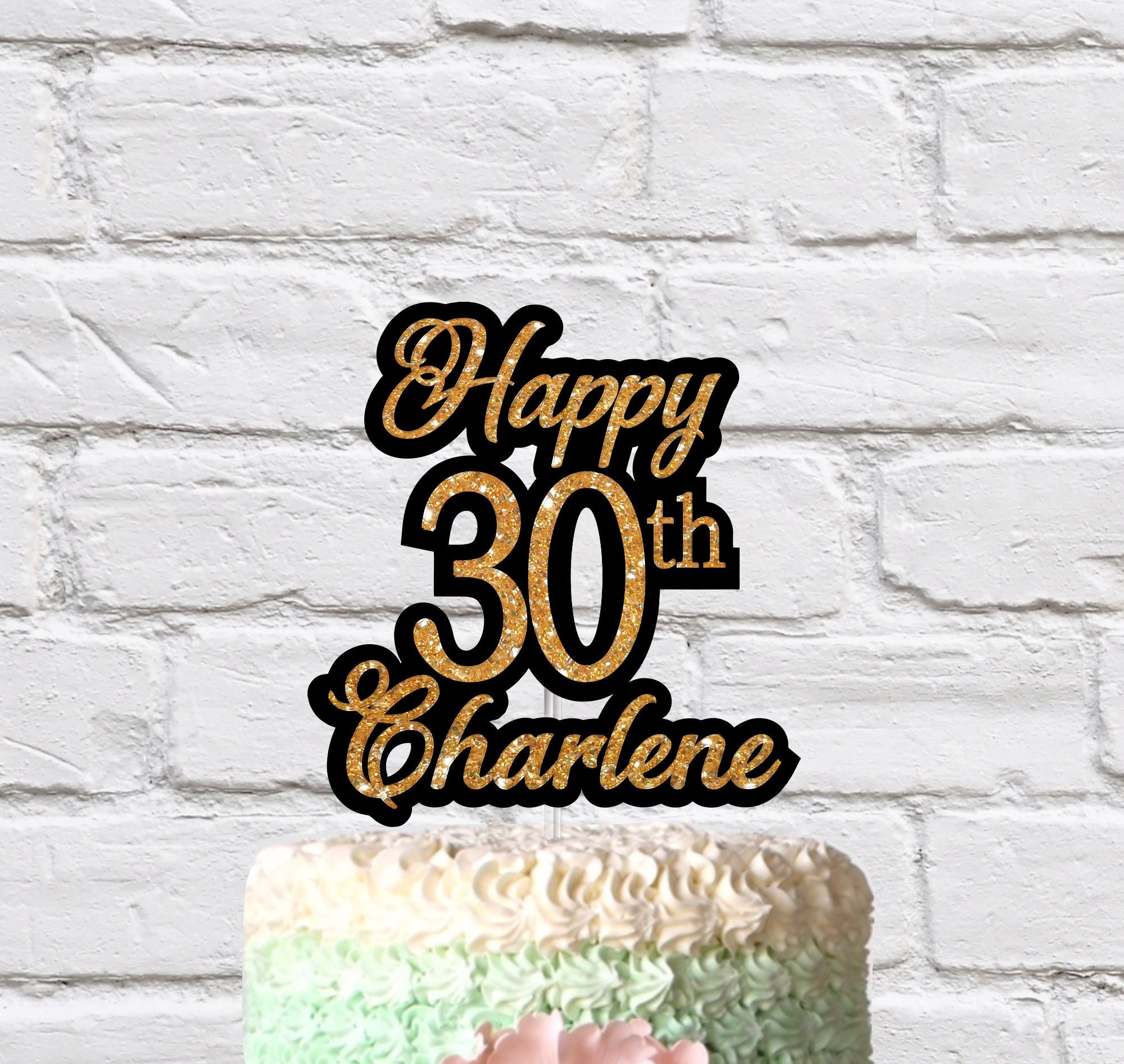 Birthday topper Personalized cake topper Custom cake topper 30th ...