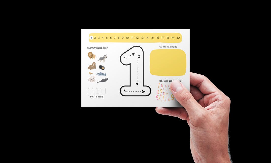 Nature-themed Number Mats (1–20) – Personalized Learning in English or ...