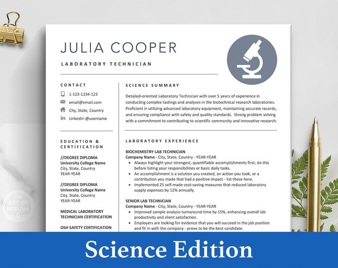 Science Resume CV Template | Data Scientist Resumes | Biochemistry ...
