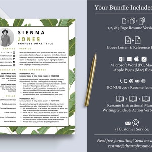 Creative Resume CV Template, Resume Template Design, Resume With Photo ...