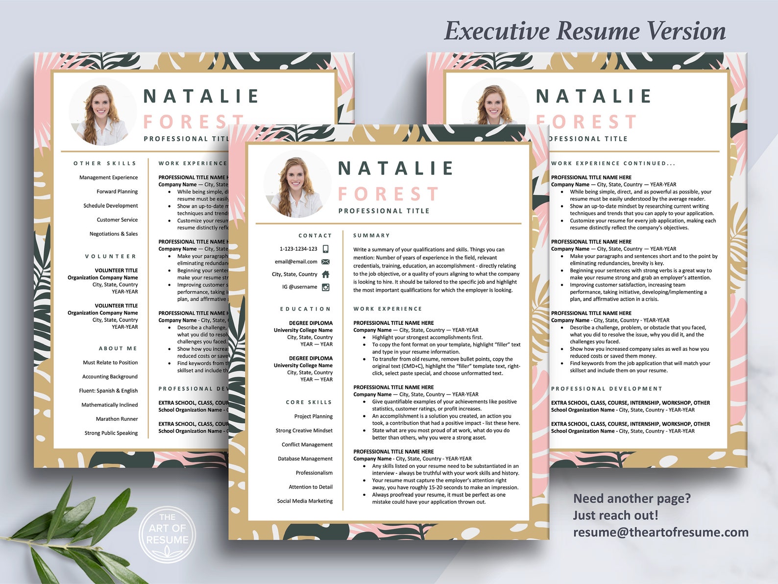 Resume Templates With Photo, Creative Resume Template, CV Template ...