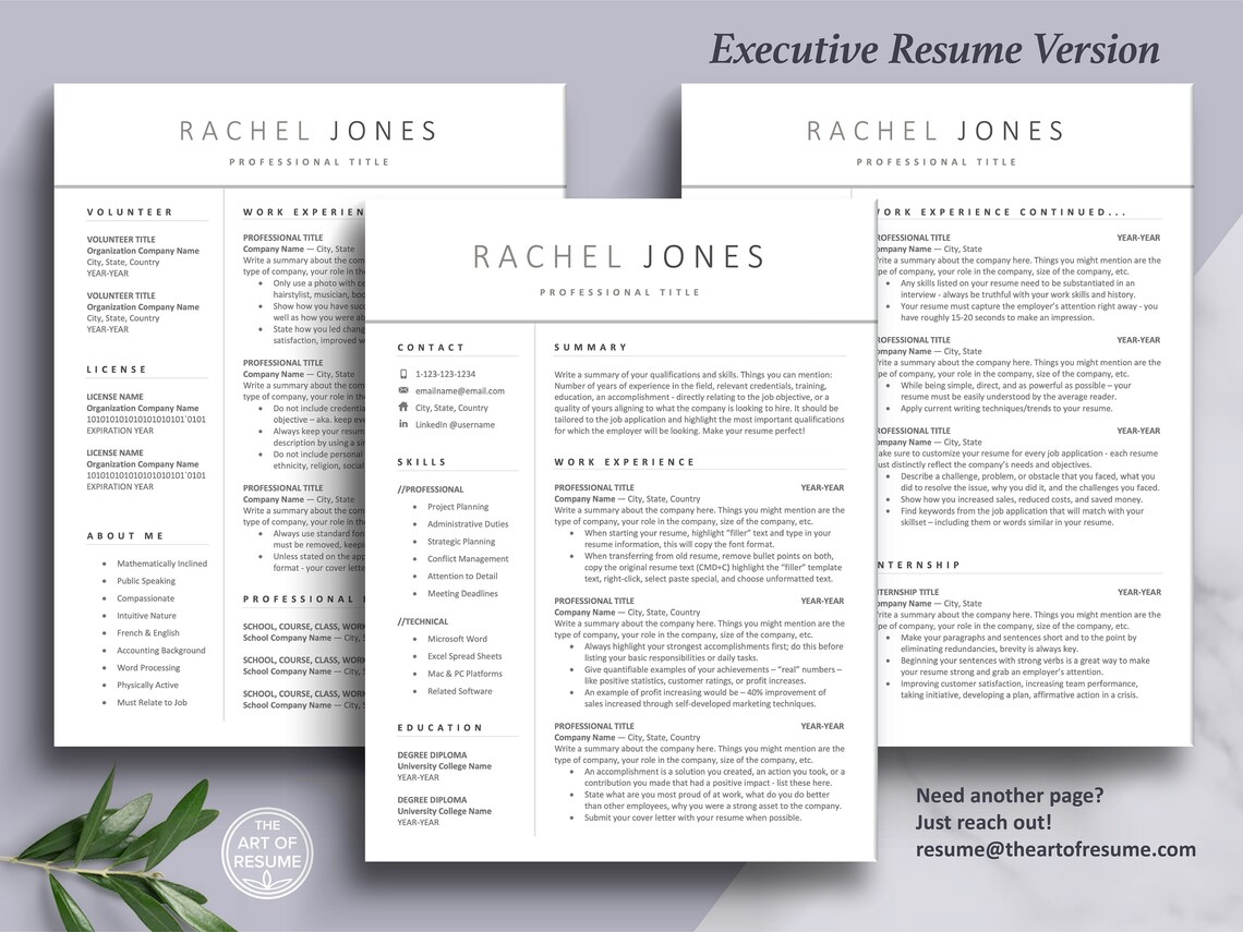 Resume Template Bundle, Modern Resume Template, Resume Download, CV ...