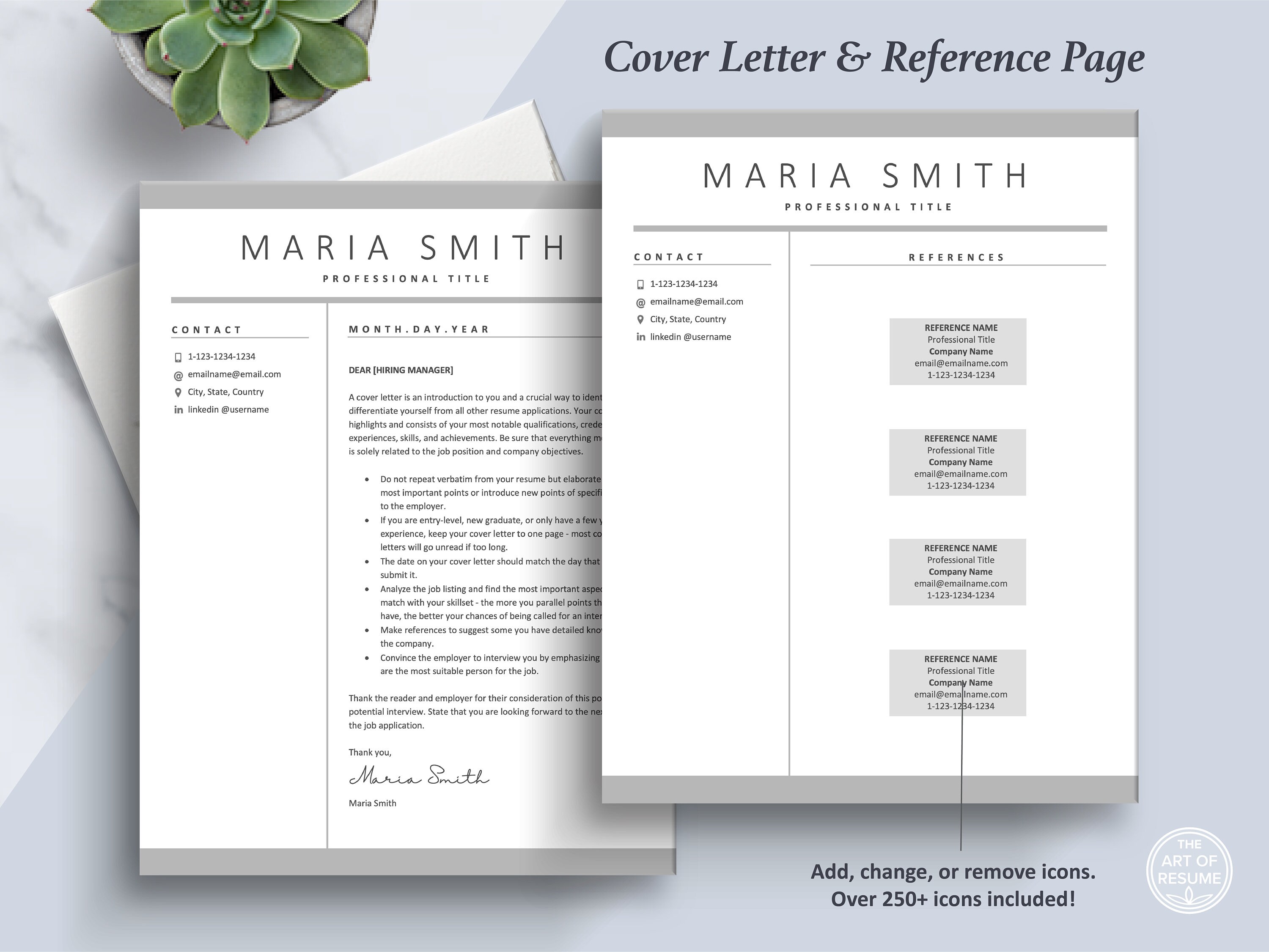 CV Template, Resume Template Bundle, Professional Resume, Executive ...