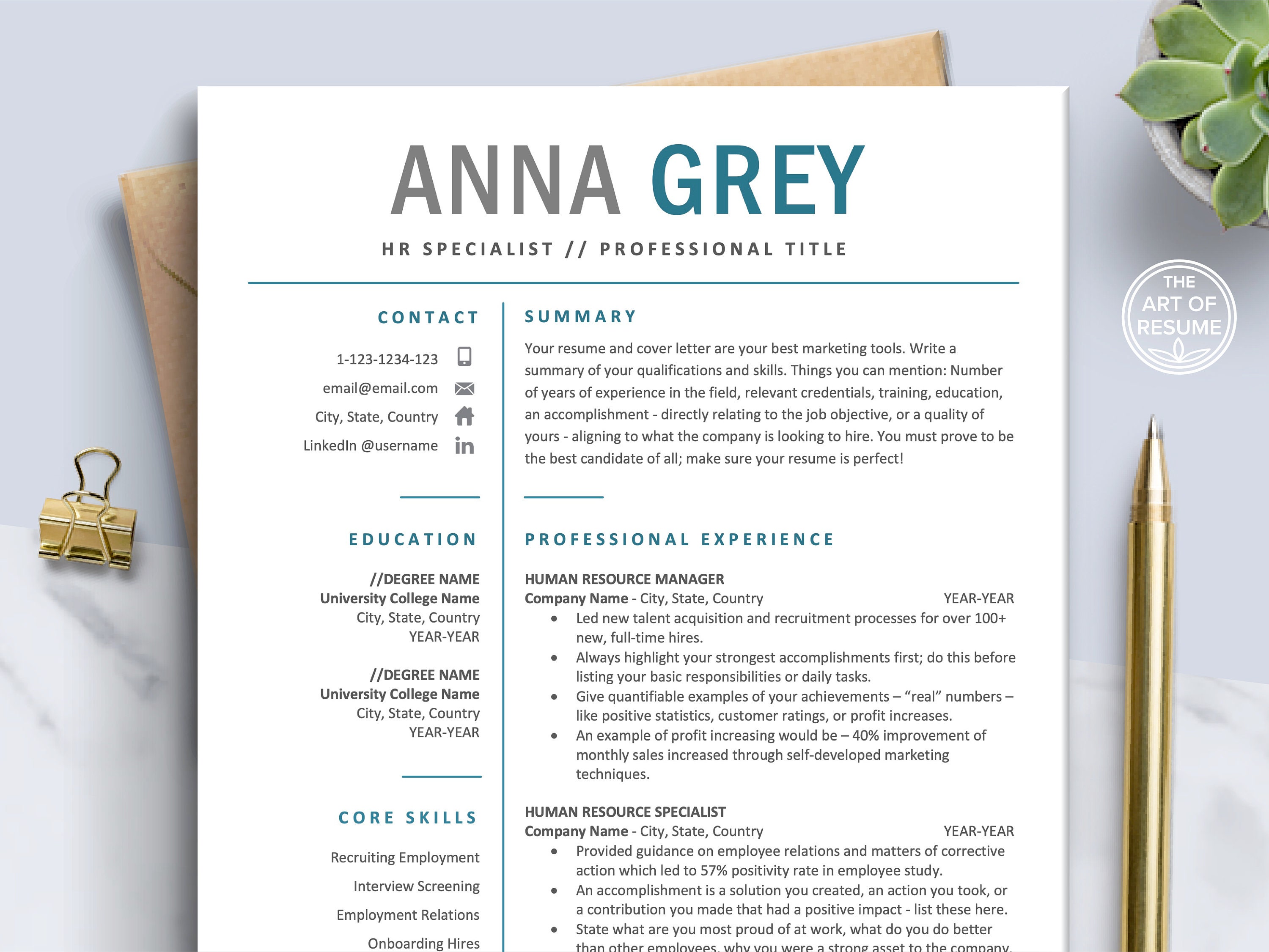 Simple Resume Template, Professional Resume 2025, Creative Resume ...