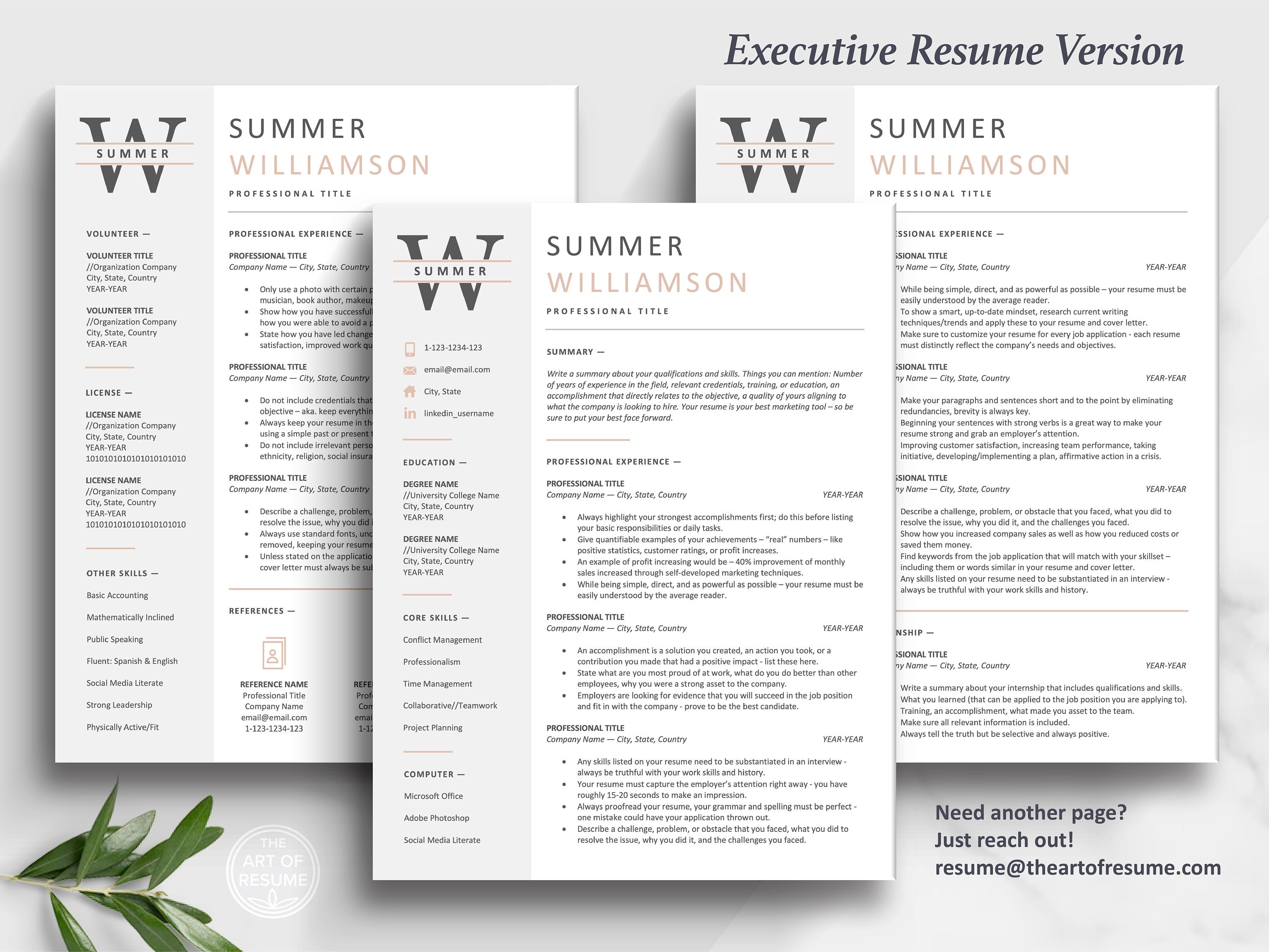 Resume Templates 2026: Word, Google Docs, Pages - Professional Resume ...
