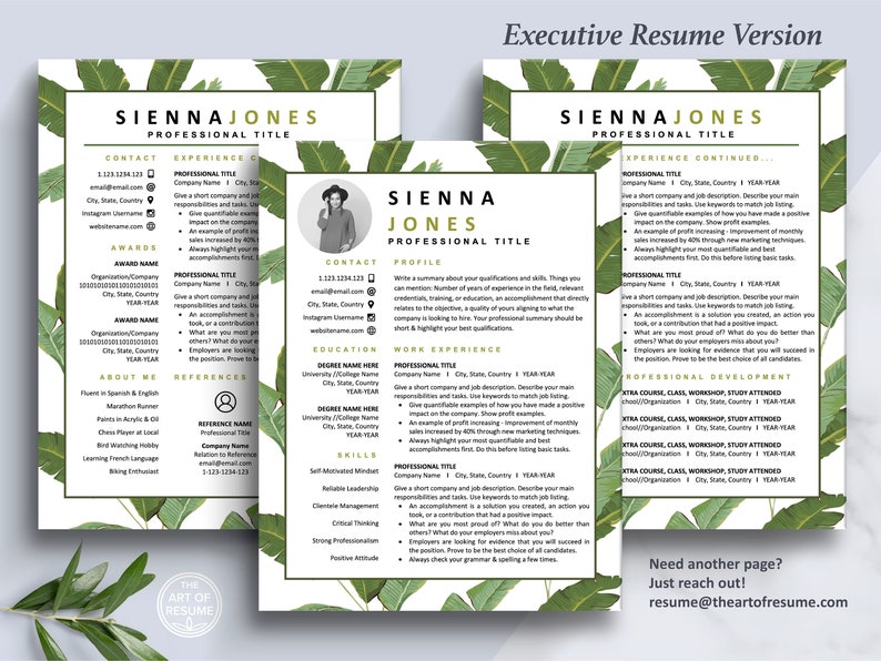 Creative Resume CV Template, Resume Template Design, Resume With Photo ...