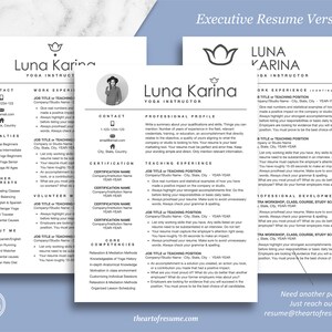 Yoga Resume Template Resume Design Word & Pages Editable - Etsy Australia
