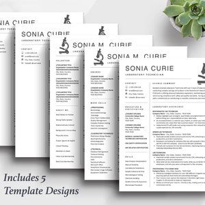 Science Resume Template, Data Scientist Resume, CV Template, Lab Tech ...