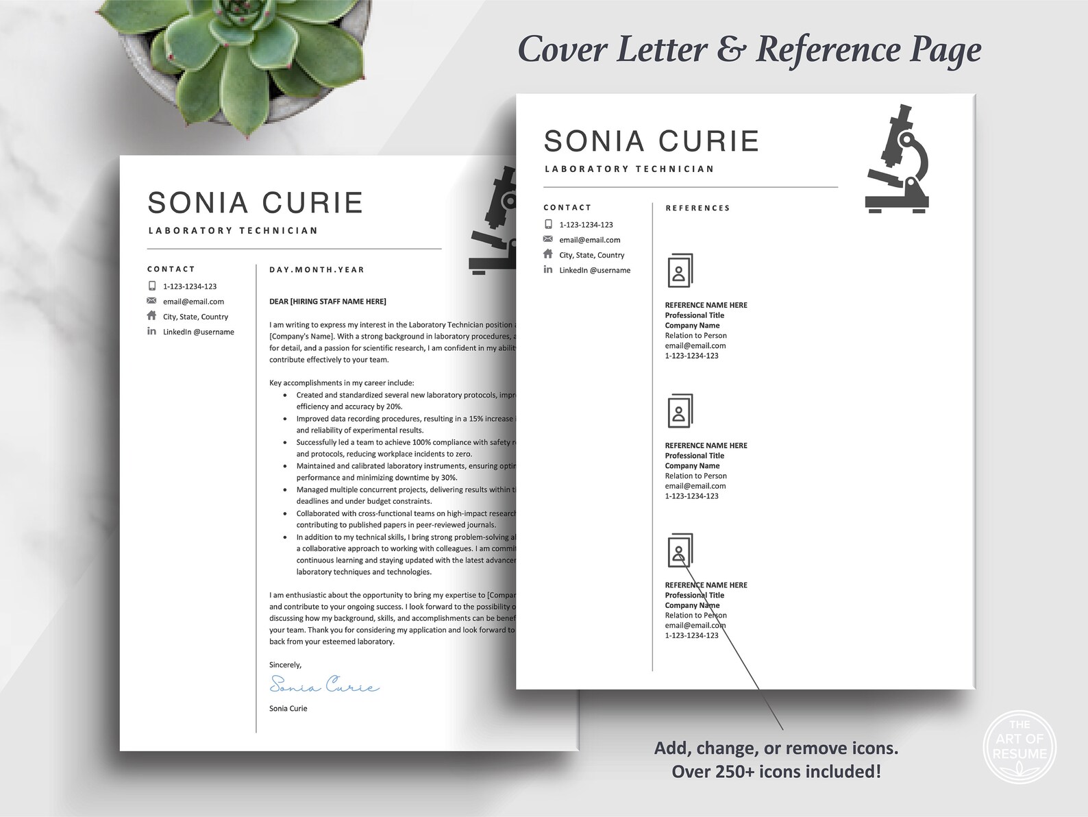 Science Resume Template, Data Scientist Resume, CV Template, Lab Tech ...