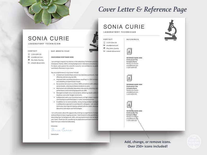 Science Resume Template, Data Scientist Resume, CV Template, Lab Tech ...