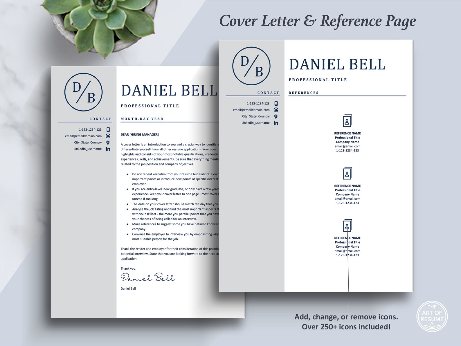 Executive Resume Template Word & Pages, Modern Resume Template, CV ...