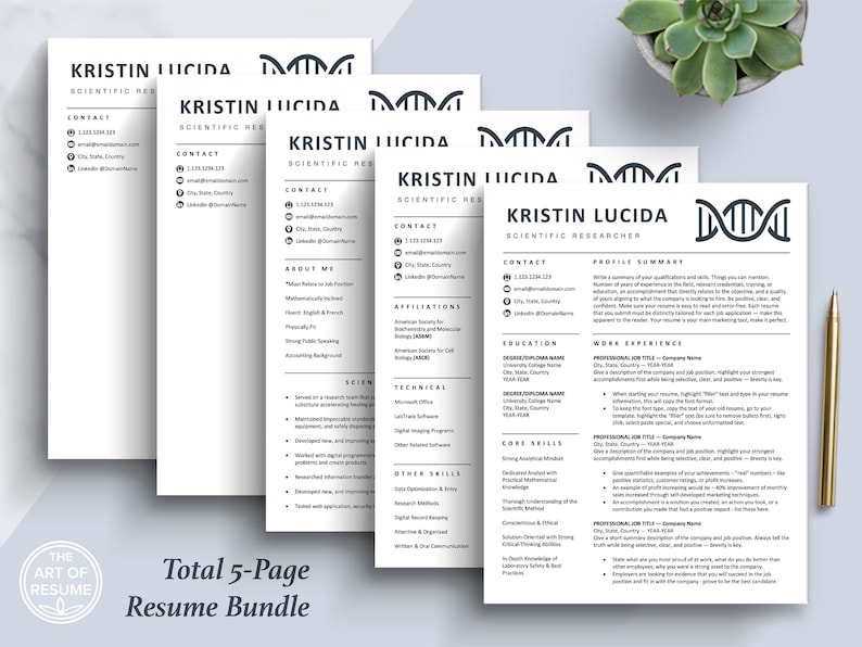 Science Resume CV Template Data Scientist Resumes Biochemistry Resume ...