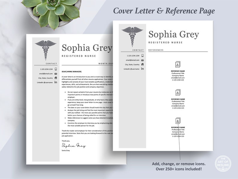 Nursing Resume Templates With Cover Letter Medical Resume Template ...