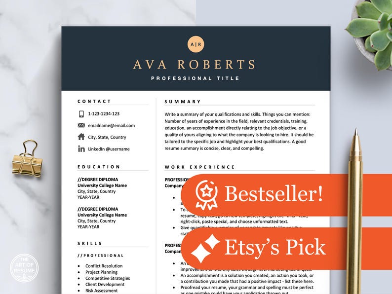 Executive Resume Templates - Resume Template Word, Mac Pages ...