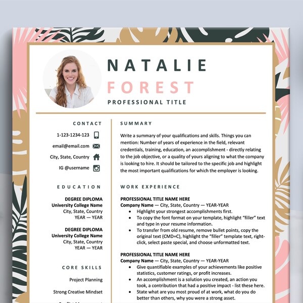 Resume Design - Etsy