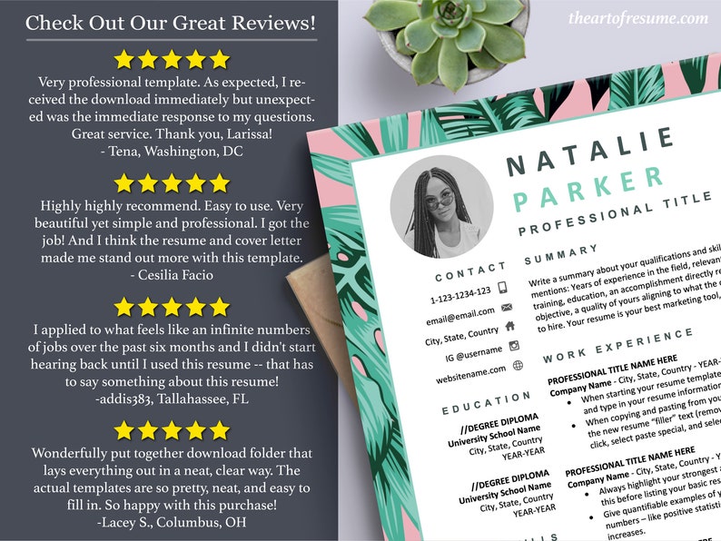 Resume Template With Photo, Creative Resume Template, Modern Resume ...