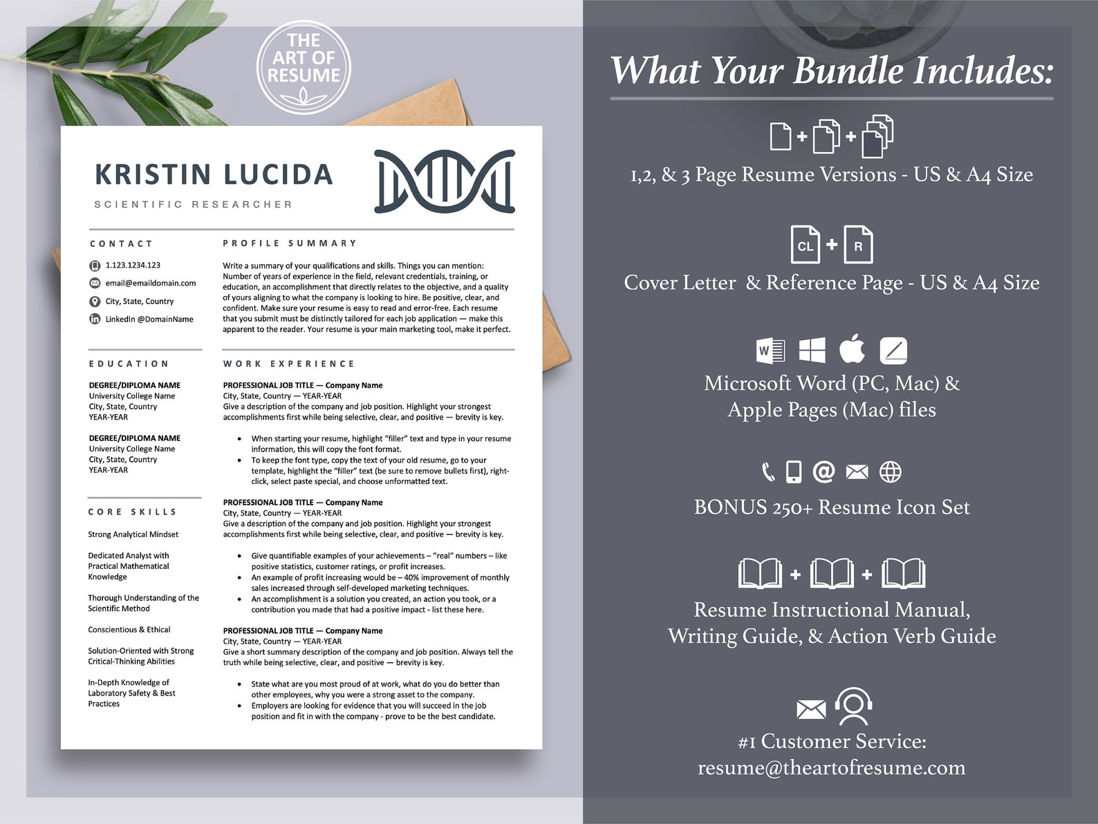 Science Resume CV Template Data Scientist Resumes - Etsy