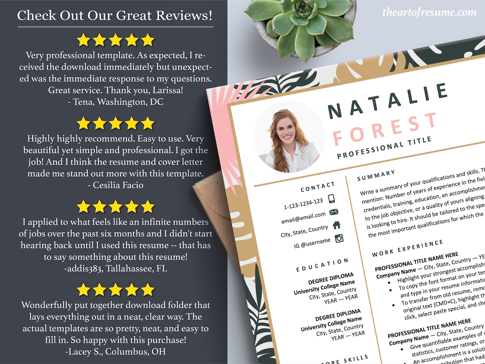 Resume Templates With Photo, Creative Resume Template, CV Template ...